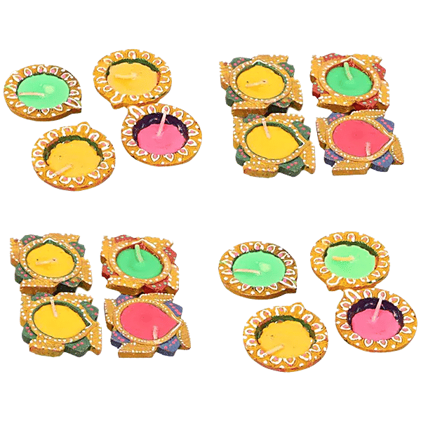 Buy DP Wax Diya - Assorted Colour, ED127E Online at Best Price of Rs ...
