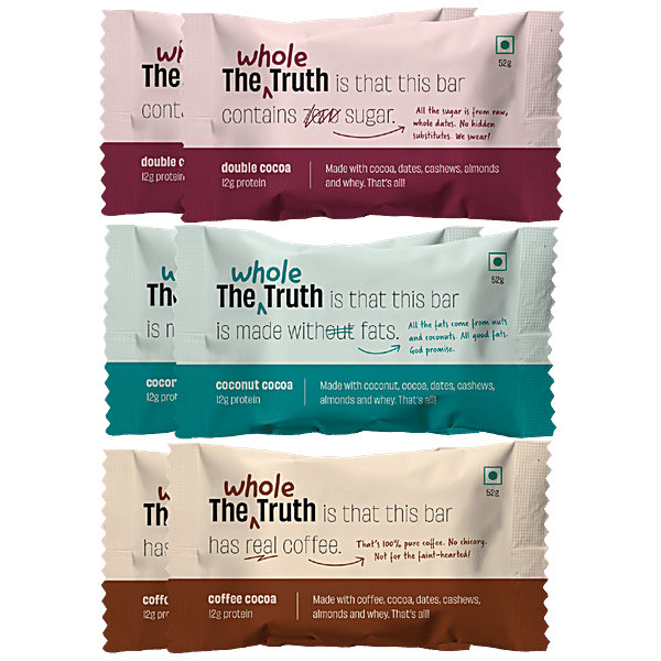 Buy The Whole Truth Protein Bars - Choco Variety Online at Best Price ...