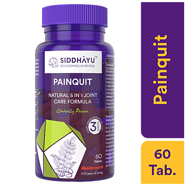 Buy Siddhayu Painquit Tablets - Ayurvedic, Bones & Joints Supplement ...