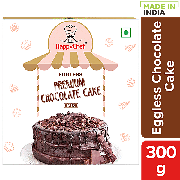 Buy HappyChef Eggless Premium Chocolate Cake Mix - Quick & Easy Online ...