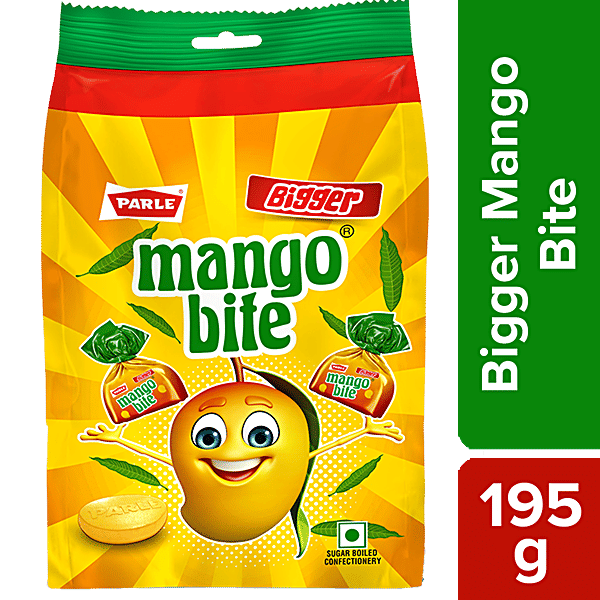 Buy Parle Bigger Mango Bite Candy - Sugar Boiled, Sweet & Tangy Online ...