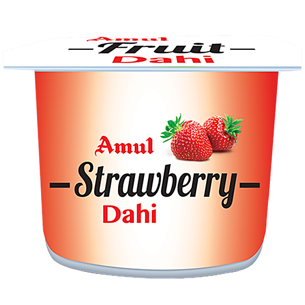 Buy Amul Strawberry Dahi - Made from Toned Milk Online at Best Price of ...