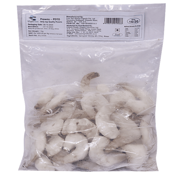 Buy Empire Prawns PDTO 16/20 Online at Best Price of Rs 1650 - bigbasket