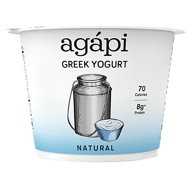 Buy agapi Natural/Plain Greek Yoghurt Online at Best Price of Rs 55 ...