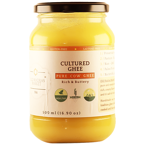 Buy Old Madras Market Cultured Ghee - Pure Cow Ghee, From Grass Fed ...
