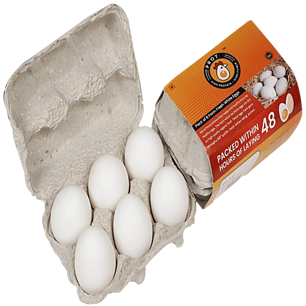 6 White Eggs