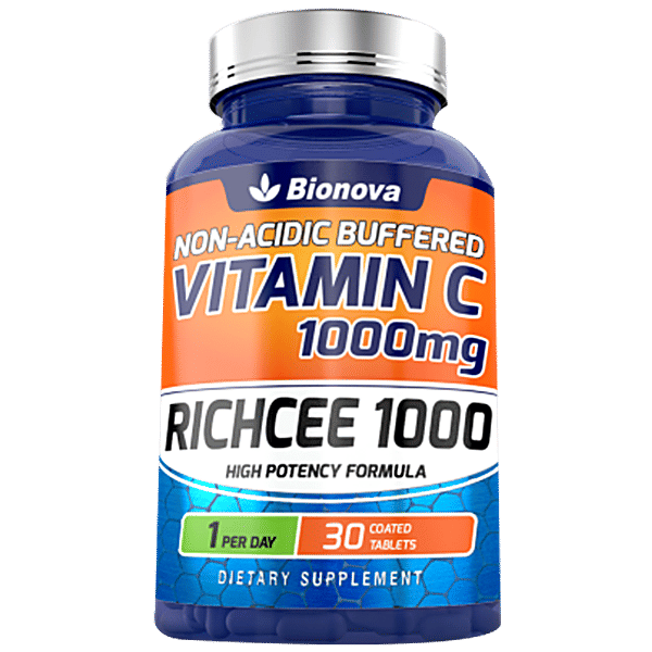 Buy Bionova Richcee Vitamin C 1000mg Tablets - Non-Acidic Online at ...
