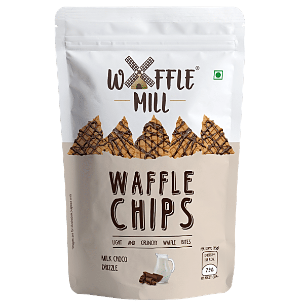 Buy Waffle Mill Waffle Chips - Milk Choco Drizzle Online at Best Price ...