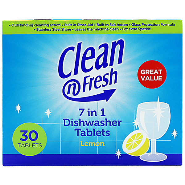 Buy Clean & Fresh Clean N Fresh Dishwasher Tablets - 7-in-1, Lemon ...