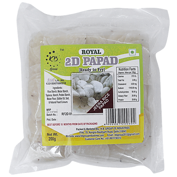 Buy Royal 2d Papad - Jeera Rice Online at Best Price of Rs 70 - bigbasket