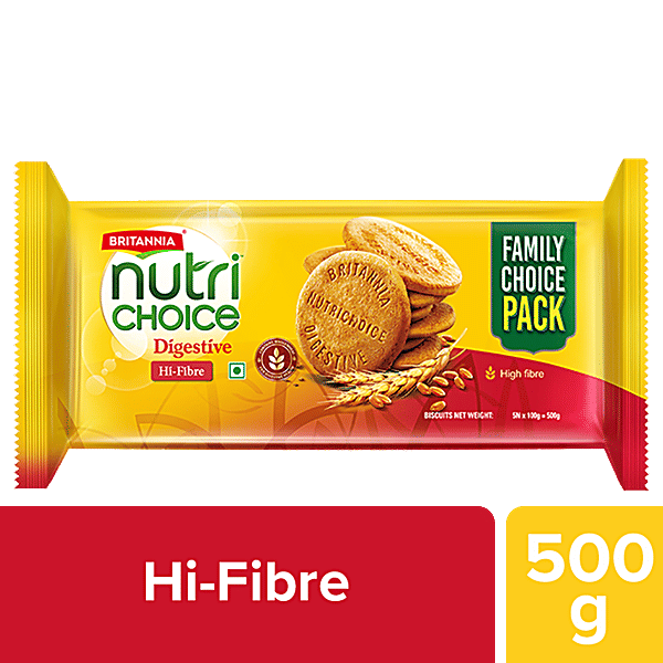 Buy Britannia nutri choice Digestive High Fibre Biscuits - Made From ...