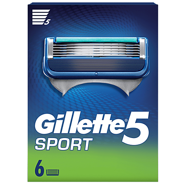 Buy Gillette Sport Razor Cartridges - Smooth Finish, Provides Aqua Grip ...
