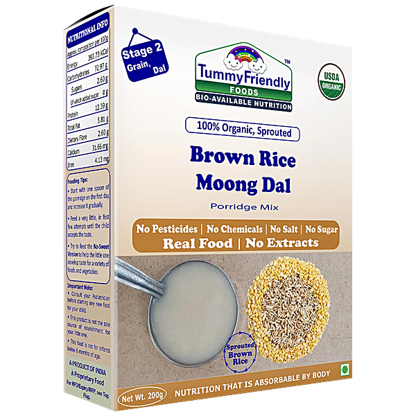 Buy TummyFriendly Foods 100% Organic Sprouted Brown Rice, Moong Dal ...