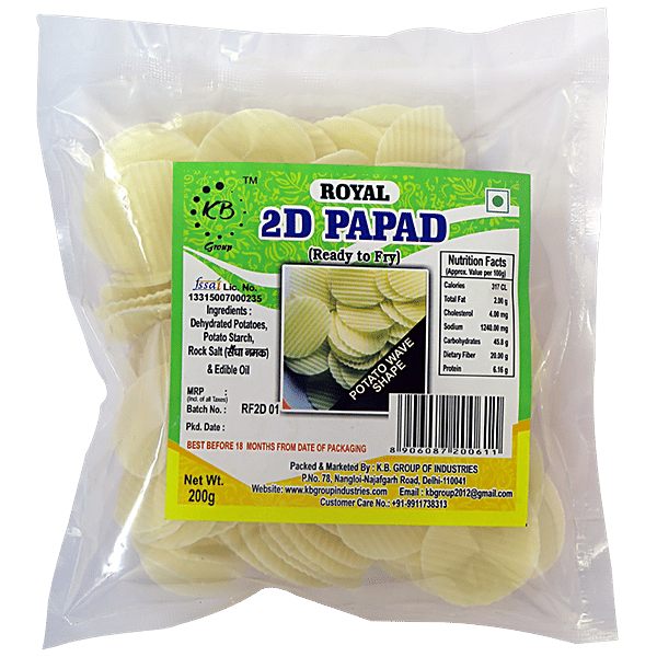 Buy Royal 2D Papad - Potato Wave Shape, Navratri Specials Online at ...