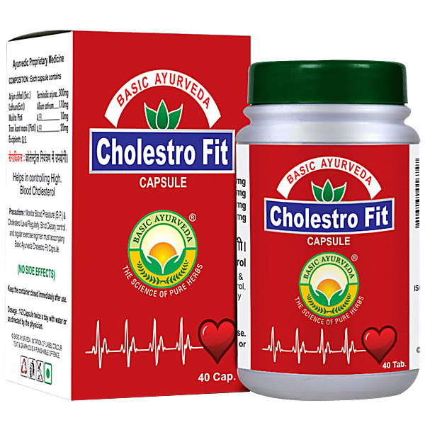 Buy Basic Ayurveda Cholestro Fit Capsules - Cholesterol & Heart ...