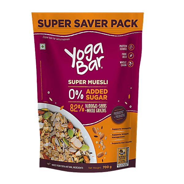 Buy Yoga Bar Super Muesli - No Added Sugar, Rich In Protein & Fibre ...