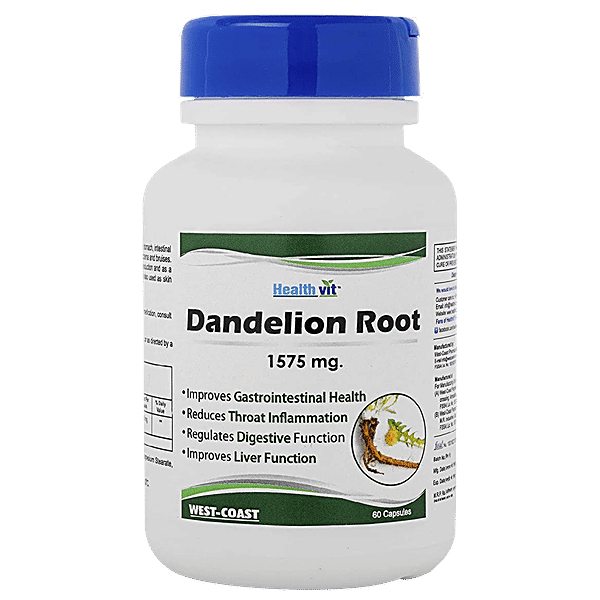 Buy Healthvit Dandelion Root 1575 mg Capsules - For Improve Digestion ...