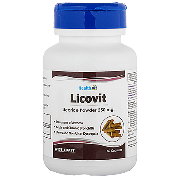 Buy Healthvit Licovit Licorice Powder Tablet - For Treating Asthma ...