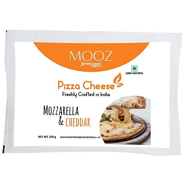 Buy Mooz Shredded Pizza Cheese - Mozzarella & Cheddar Online at Best ...