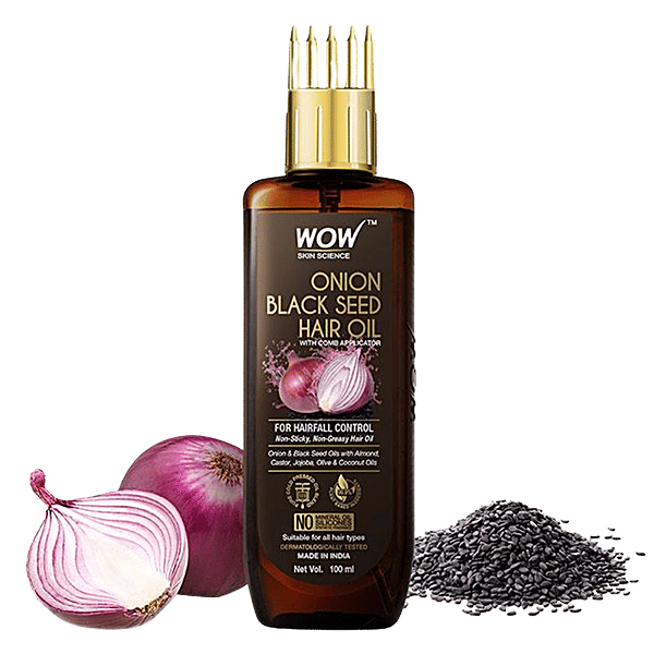 Buy Wow Skin Science Onion Black Seed Hair Oil - For Silkier & Strong ...