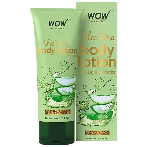 Buy Wow Skin Science Aloe Vera Body Lotion - Ultra Light Hydration ...