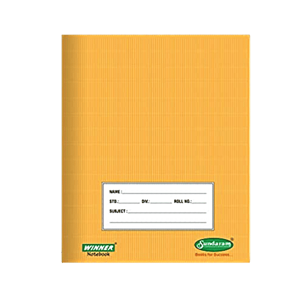 Buy Sundaram Notebook - Ruled, Single Line, Brown, 155 mm x 190 mm, 172 ...