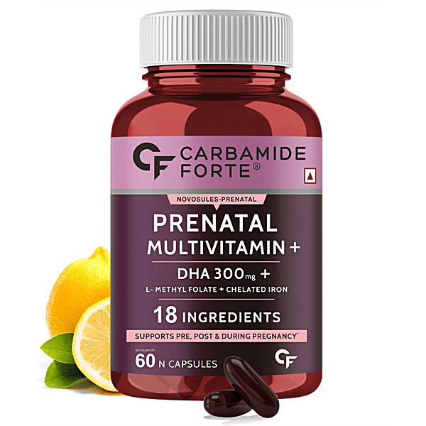 Buy Carbamide Forte Prenatal Multivitamin + DHA 300mg Softgel Capsules ...