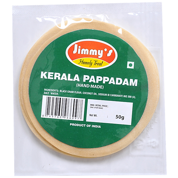 Buy Jimmy's Kerala Pappadam - Handmade Online at Best Price of Rs 32 ...