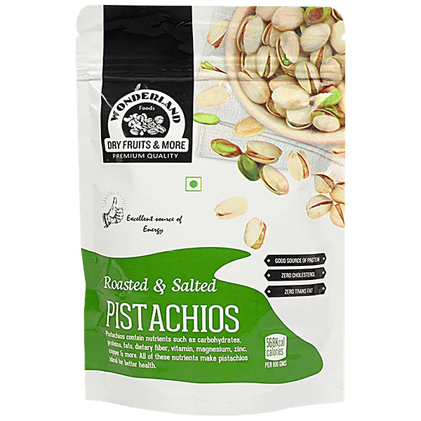 Buy Wonderland Foods Roasted & Salted Pistachios - Rich In Protein & Nutrients Online at Best ...