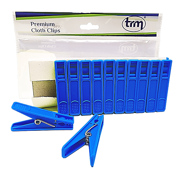 Buy Trm Premium Plastic Hanging Cloth Drying Clips - 2mm, Blue Online ...