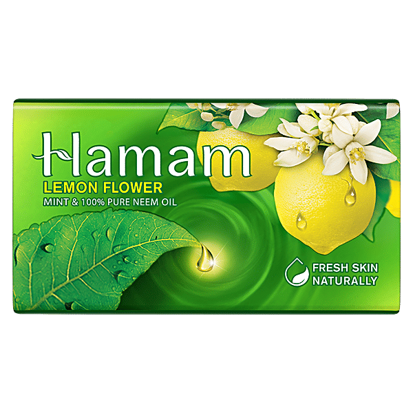 Buy Hamam Soap - Lemon Flower, Mint & 100% Pure Neem Oil, Fresh Skin ...