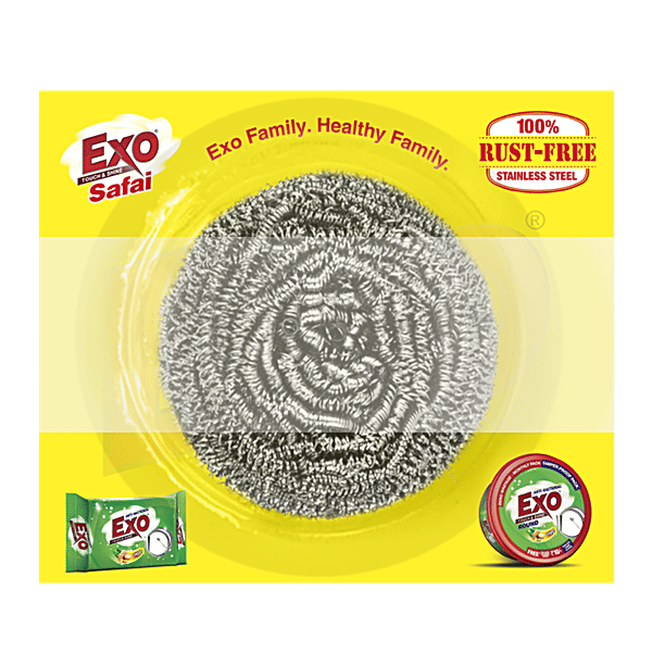 Buy Exo Safai Scrubber Combo (Bacto Scrubber X2, Safaii Steel Scrubber ...
