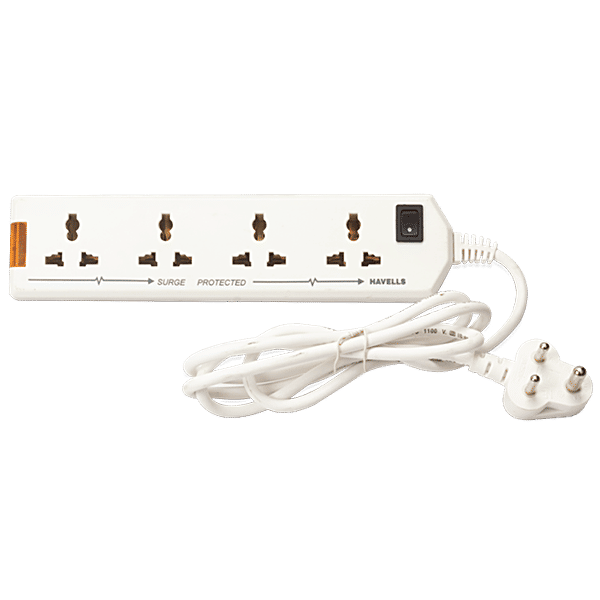 Buy Havells Four-Way Extension Board & Wire - 10V, Heavy Duty, White ...
