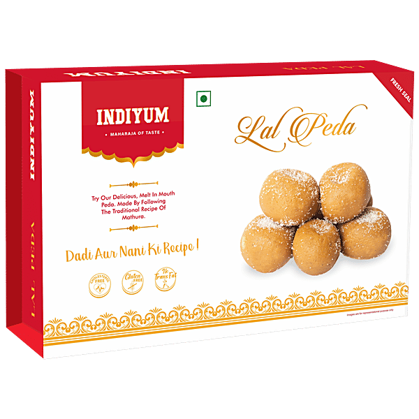 Buy Indiyum Lal Peda Traditional Sweet Online at Best Price of Rs 100 ...
