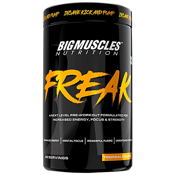 Buy Bigmuscles Nutrition Pre-Workout Formulation - Freak, Tropical ...