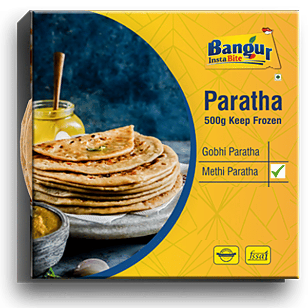 Buy Bangur Frozen Methi Paratha - Rich In Nutrition, No Preservatives ...