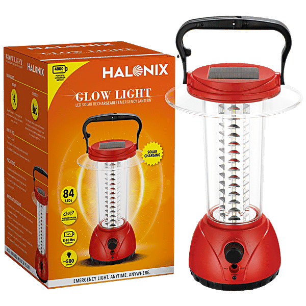 Buy Halonix 84 LED Glow Light Rechargeable Emergency Lantern - 5W, Red ...