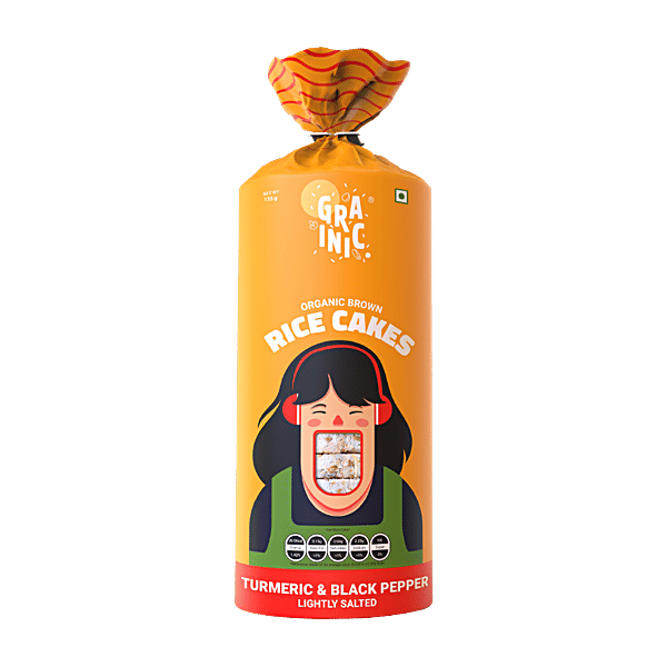 Buy GRAINIC Organic Brown Rice Cakes - Turmeric & Black Pepper, Lightly ...