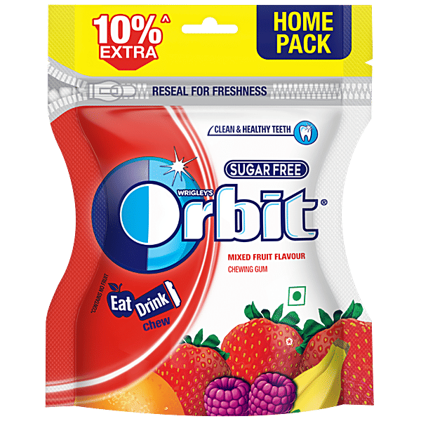 Buy Orbit Chewing Gum - Mixed Fruit Flavour, Eat, Drink, Chew, Sugar ...