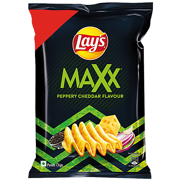 Buy Lay's Maxx Potato Chips - Peppery Cheddar Online at Best Price of ...