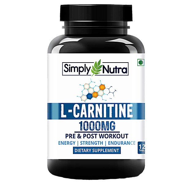 Buy Simply Nutra L-Carnitine Dietary Supplement Tablets - For Energy ...