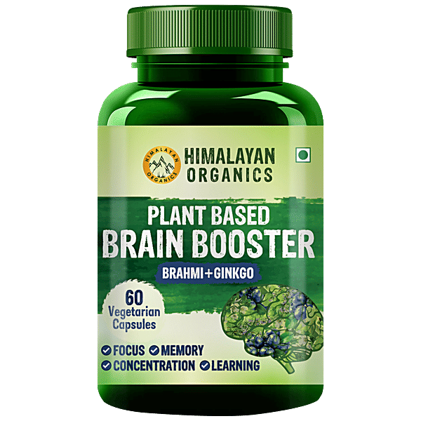 Buy Himalayan Organics Plant Based Brain Booster Capsules - For Memory ...