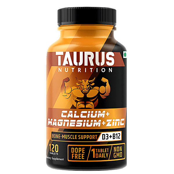 Buy Taurus Nutrition Calcium, Magnesium & Zinc Dietary Supplement ...