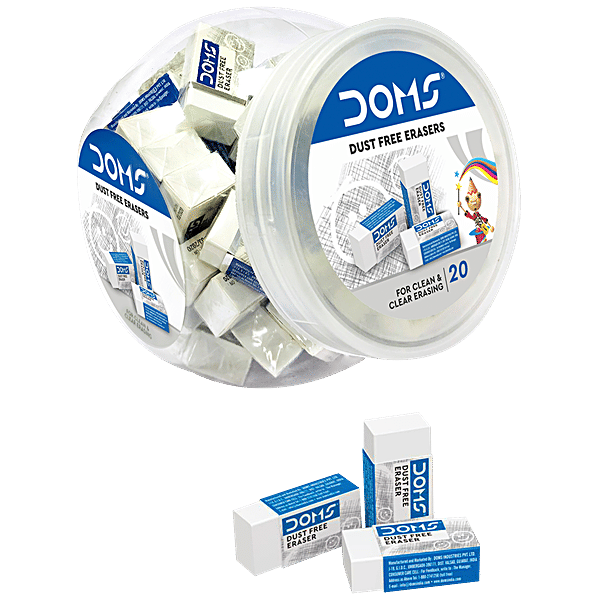 Buy Doms Dust Free Erasers - Break-Resistant, Premium Quality Online at ...
