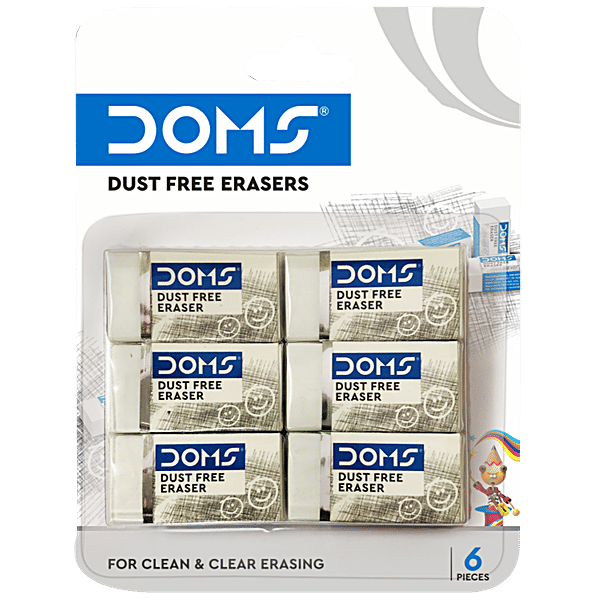 Buy Doms Dust Free Eraser Blister - With Comfortable Edge, Non-Toxic ...