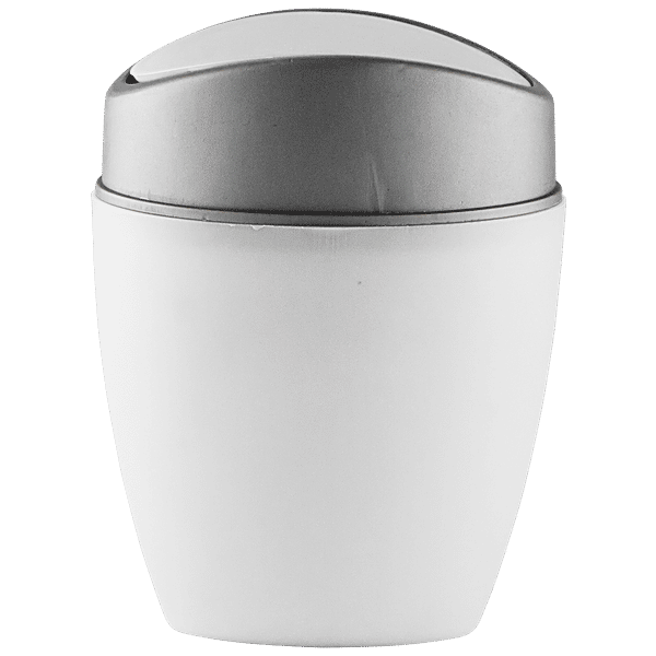 Buy Polyset Tiny Table Top Dustbin - White, Compact, Elegant & Sturdy ...