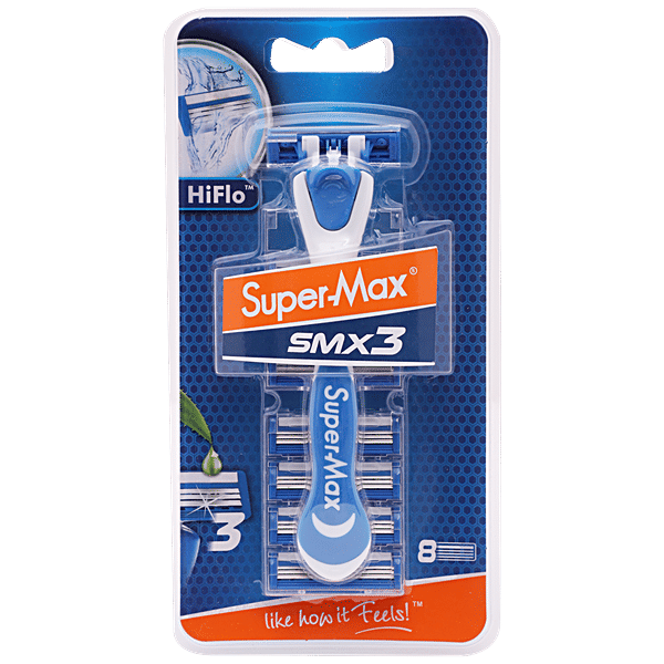Buy Supermax Long Handle Disposable Razor - With Comfortable Grip, For ...