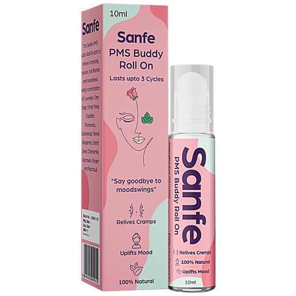 Buy Sanfe PMS Buddy Roll On - Lasts Upto 3 Cycles, Relieves Cramps ...