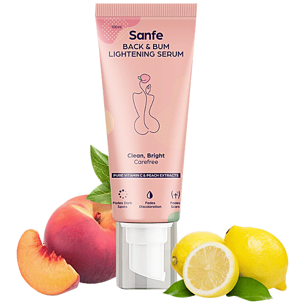 Buy Sanfe Back & Bum Lightening Serum - With Pure Vitamin C & Peach ...