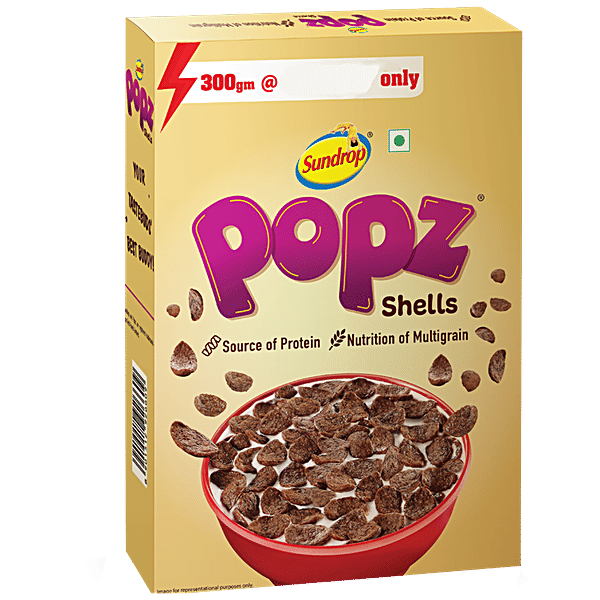 Buy Sundrop Popz Shells Breakfast Cereal - Multi Grain Choco Flakes ...